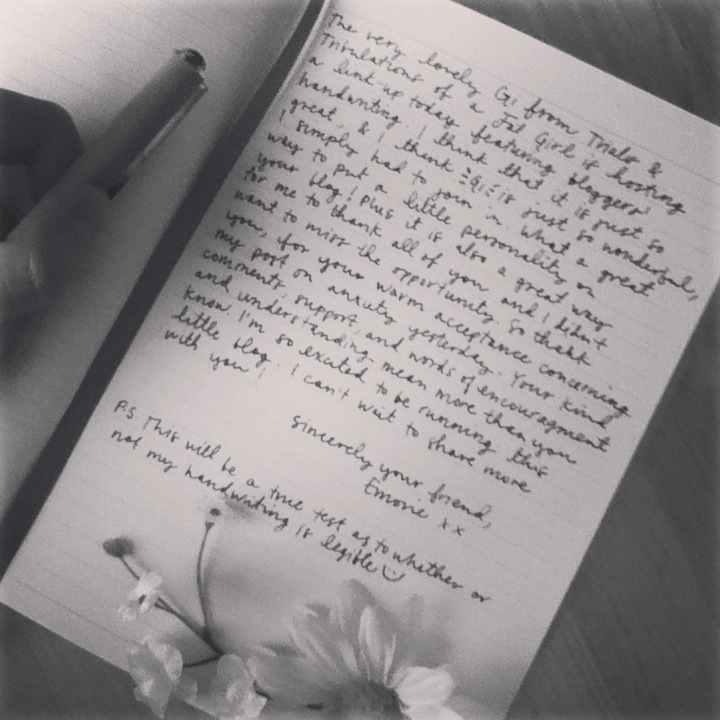 oh whimsical me: Handwritten Post Link Up: A Love Letter